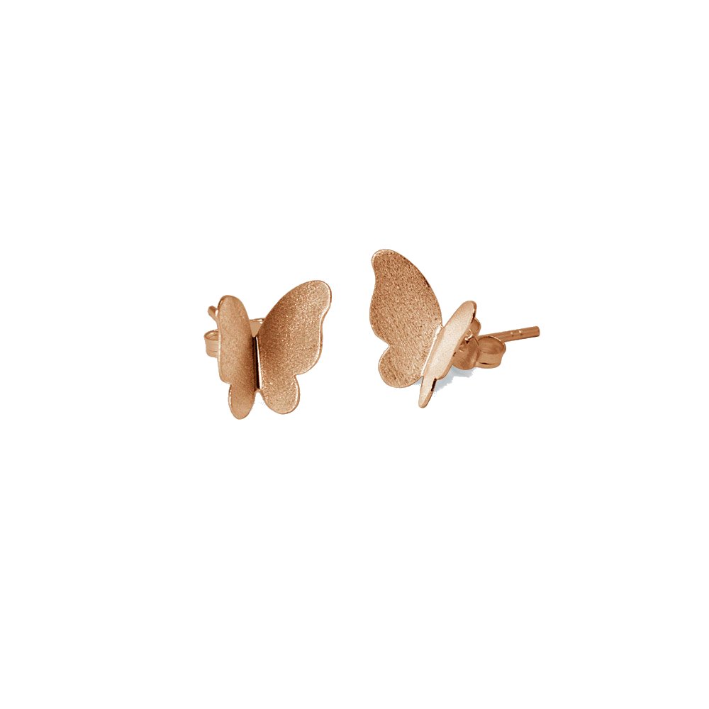Cercei Argint 925-Fluturasi Rose Gold Satinat - eMAG.ro