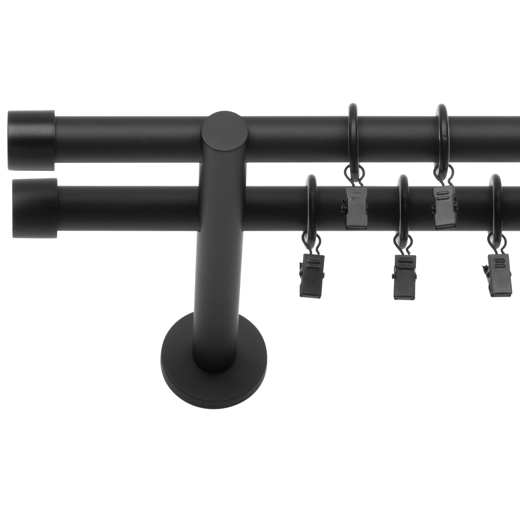 Rena Modern dupla fém karnis, 19/19 mm, Luna Black, matt, 120 cm - eMAG.hu