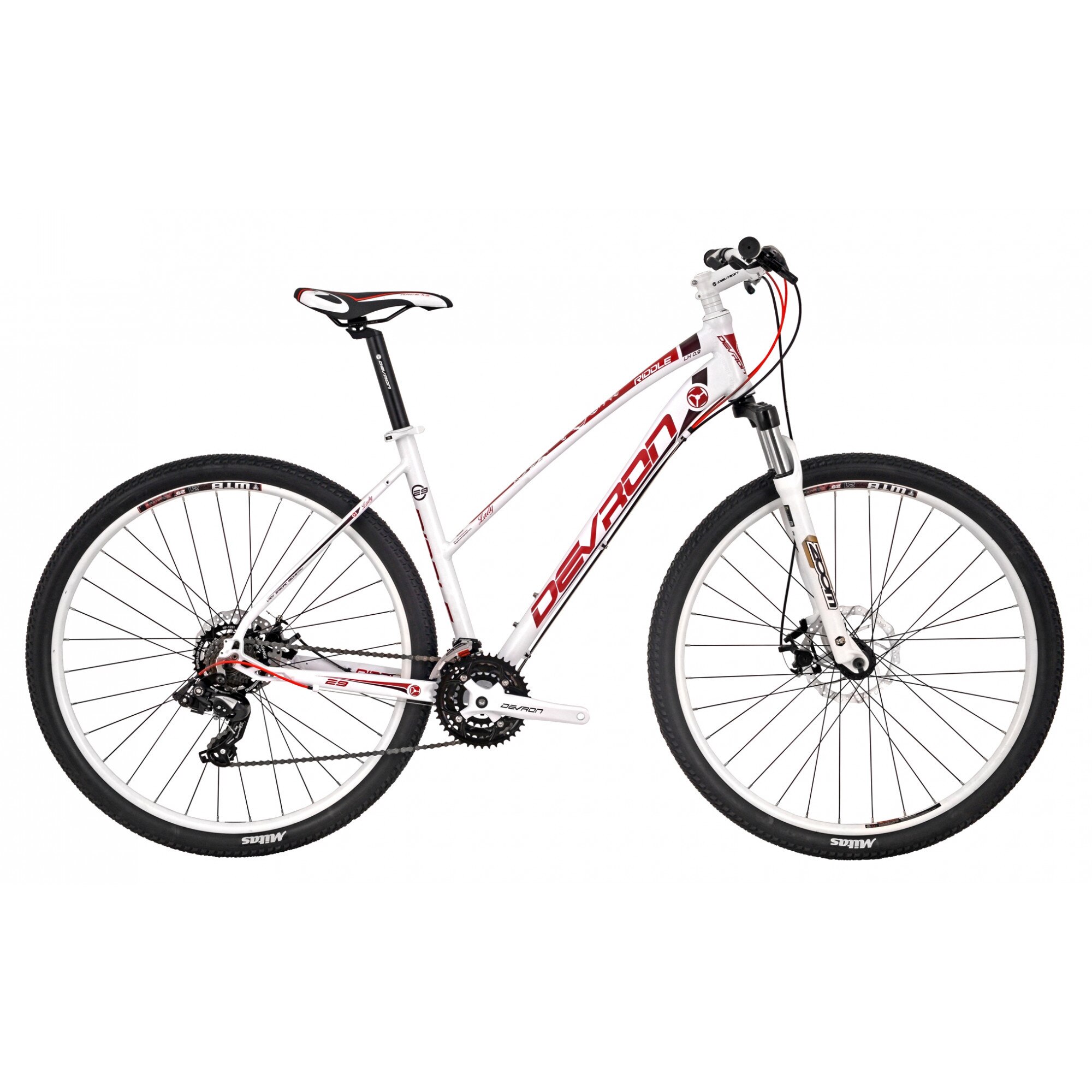 Bicicleta Devron Riddle Lady LH0.9 (2016) Crimson White 18 - eMAG.ro