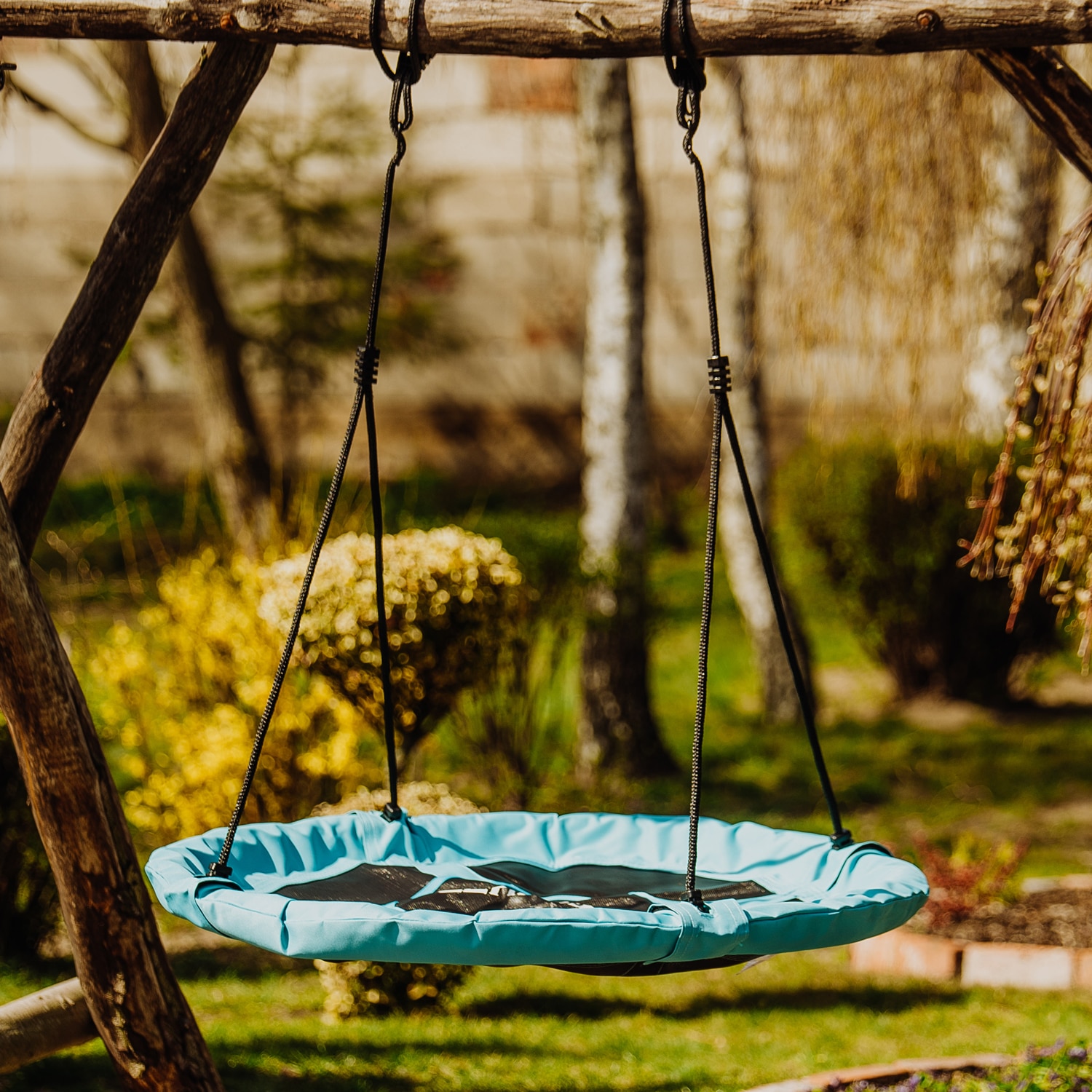 Leagan cuib pentru copii Lehmann Sway, diametru 100 cm, Albastru - eMAG.ro