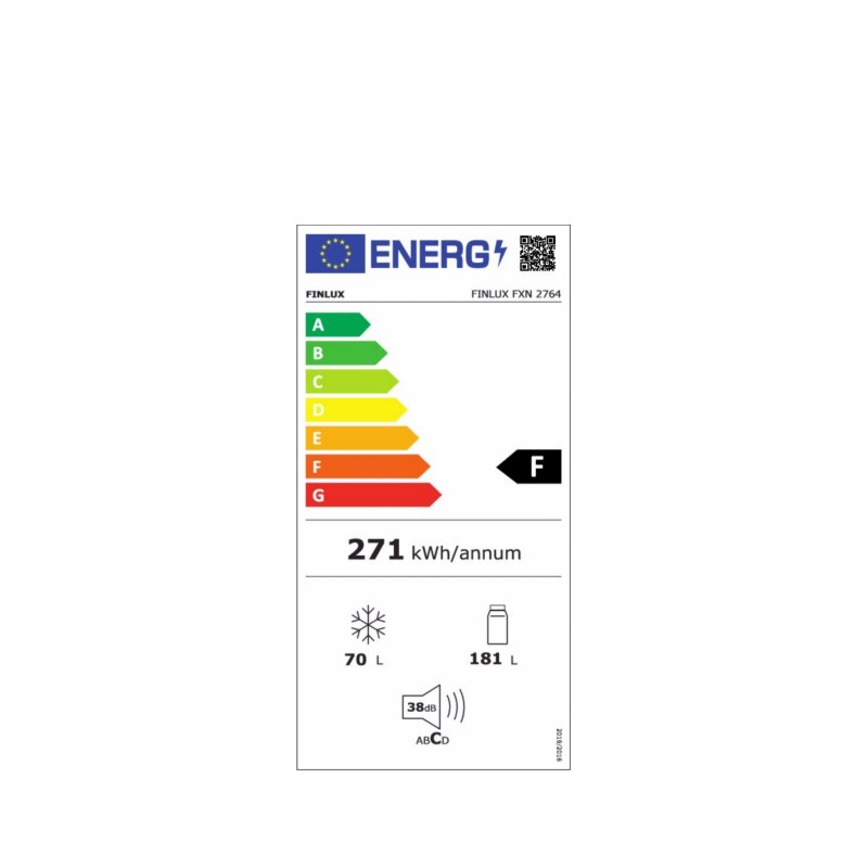 Frigider incorporabil cu doua usi Finlux FXN 2764, 251 l, Clasa F, H ...