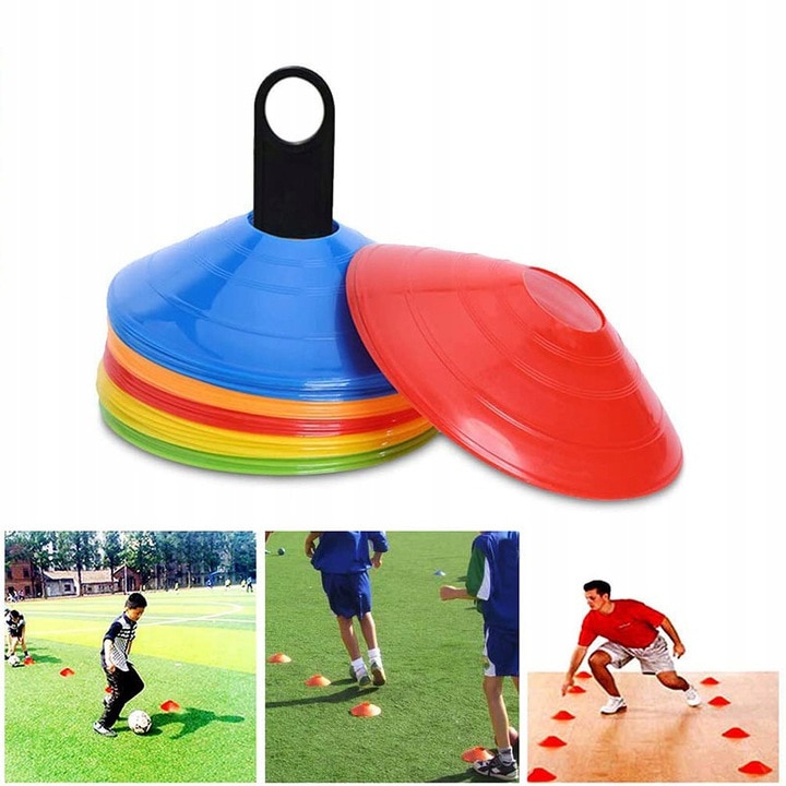 Set jaloane tip con, Zola®, cauciuc flexibil, cu suport, 50 bucati ...