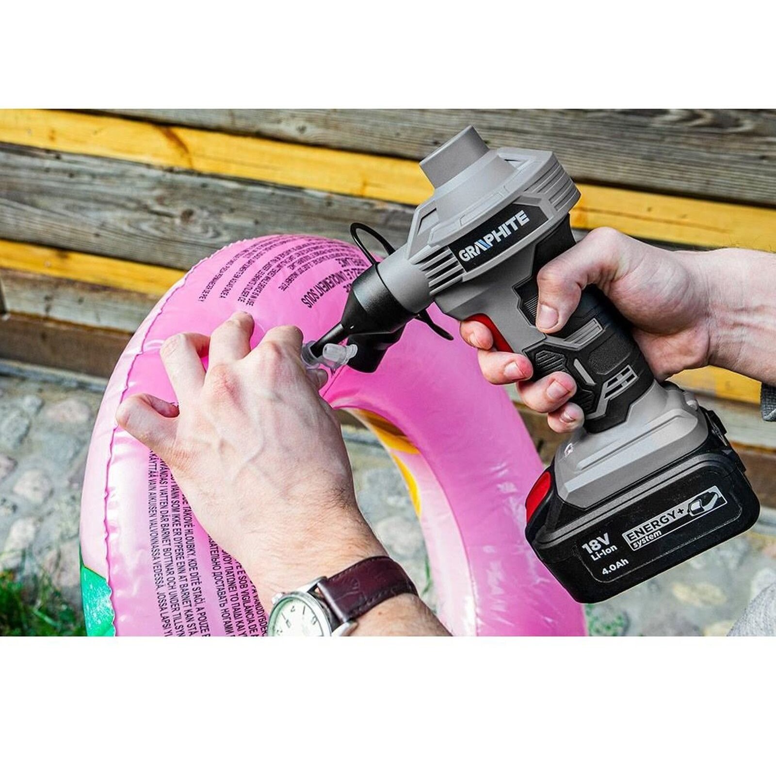 Pompa umflat fara acumulator 18V Graphite 58G089 - eMAG.ro