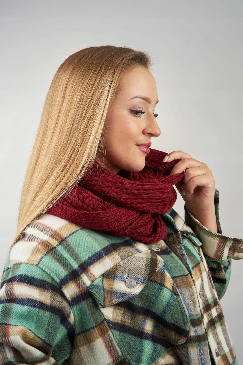 Fular circular dama, Brødrene, Rosu - eMAG.ro