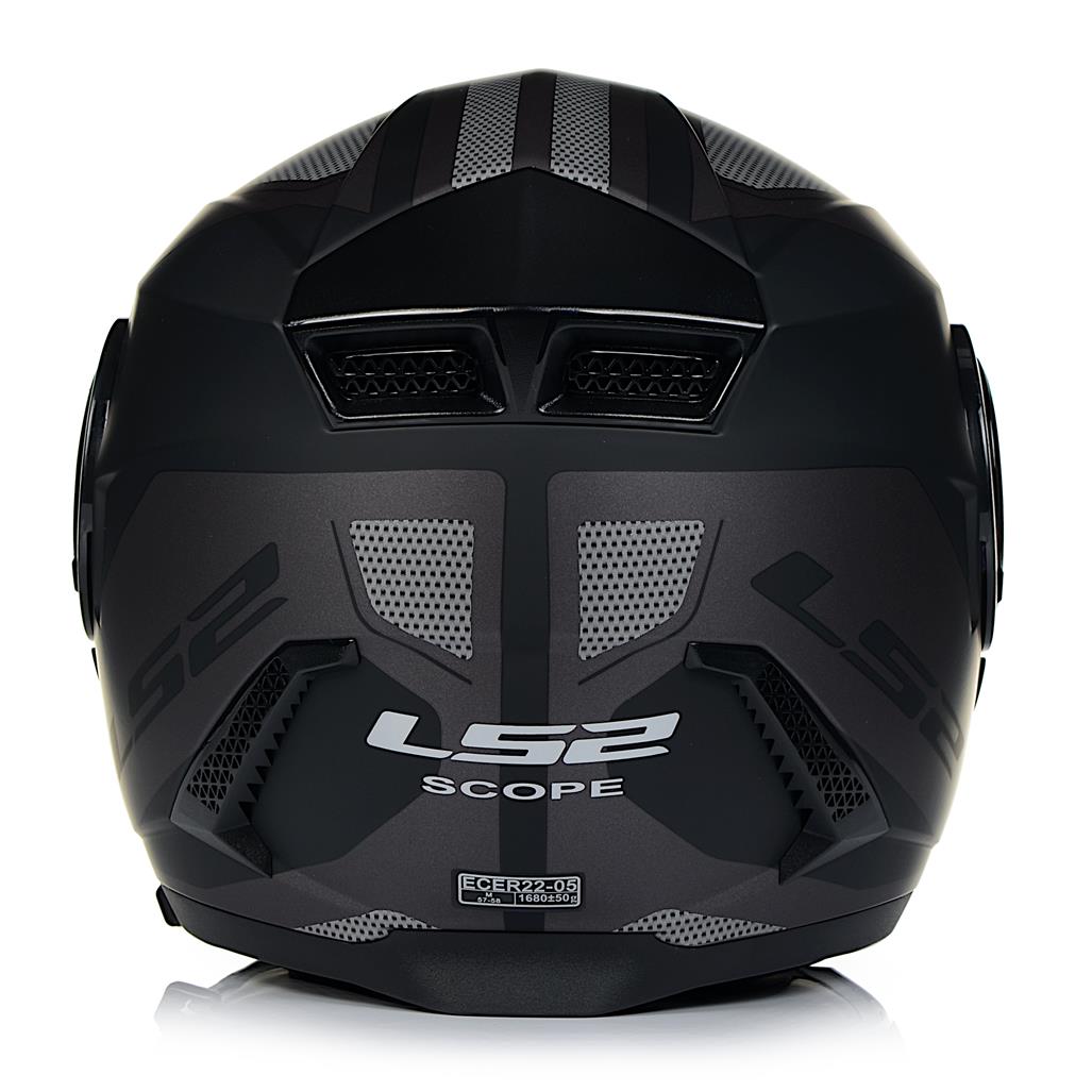 Casca moto, LS2, FF902 Scope, Protectie UV, ABS, Negru gri XL 61-62cm ...