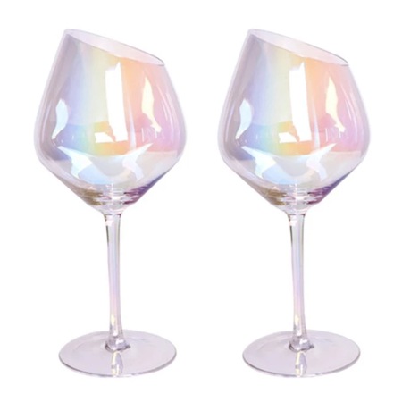 Set 2 Pahare cu picior pentru cocktail/vin, minimalist si contemporan ...