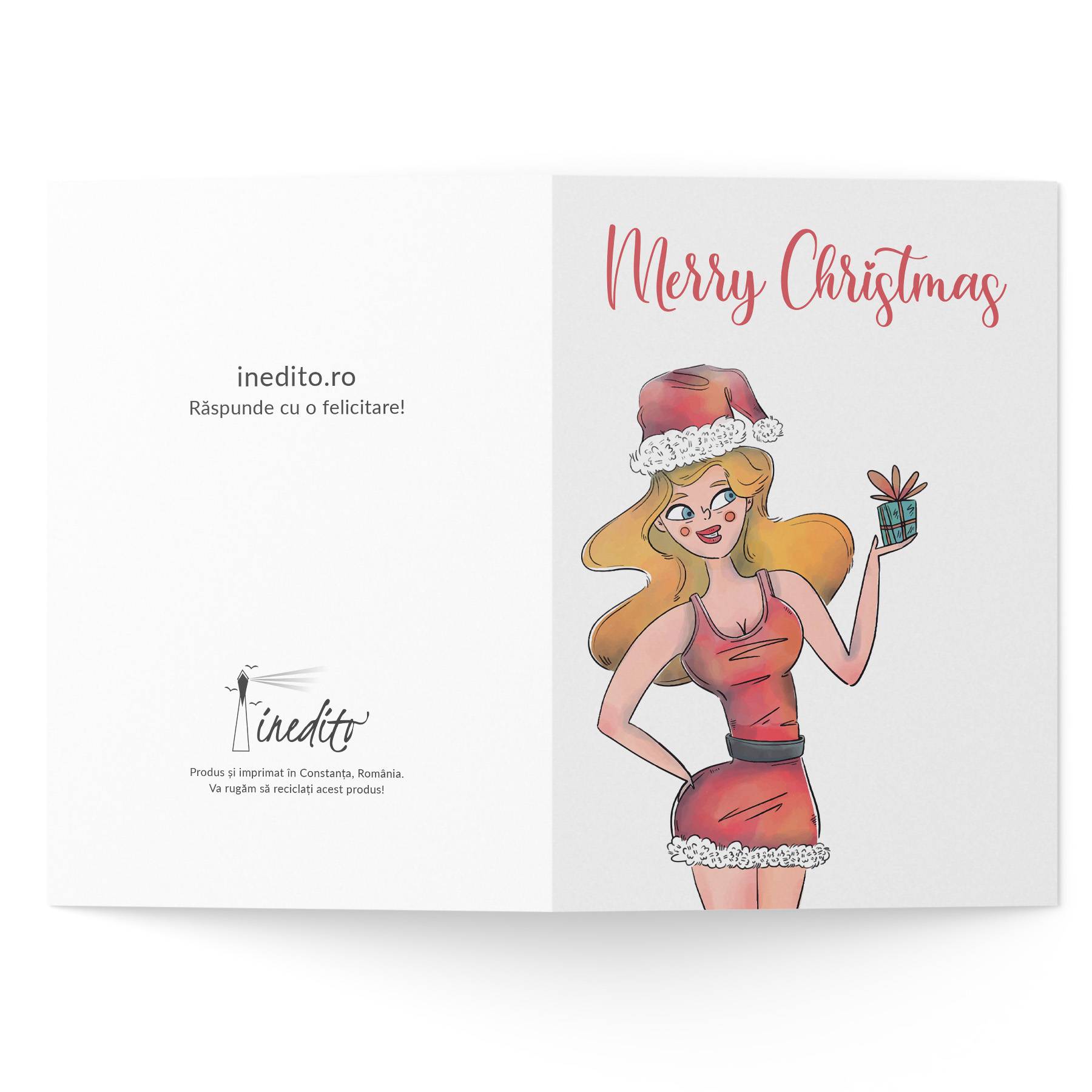100 рециклирана картичка с плик висококачествена текстурирана хартия за Весела Коледа