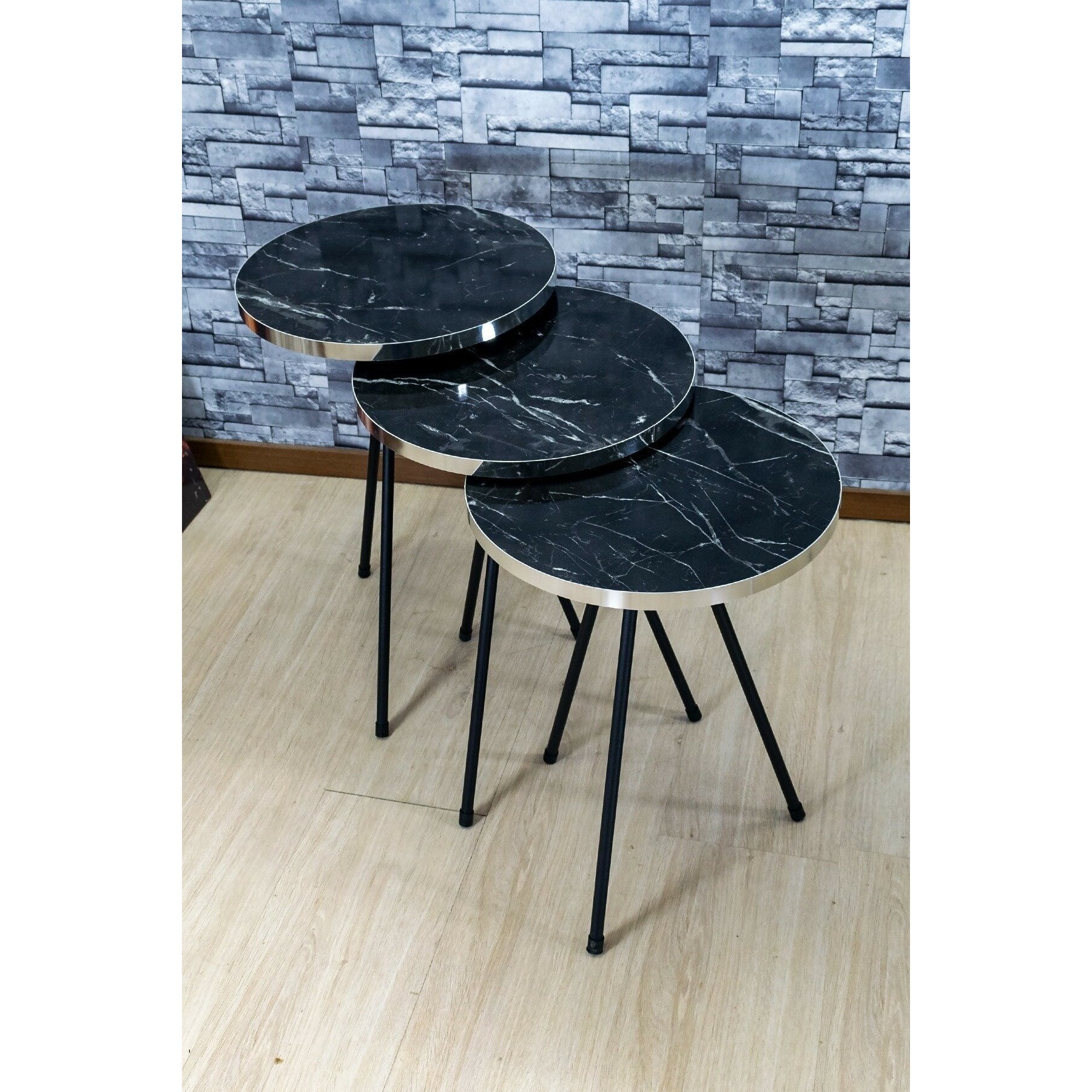 Set 3 masute cafea, 34 cm - eMAG.ro