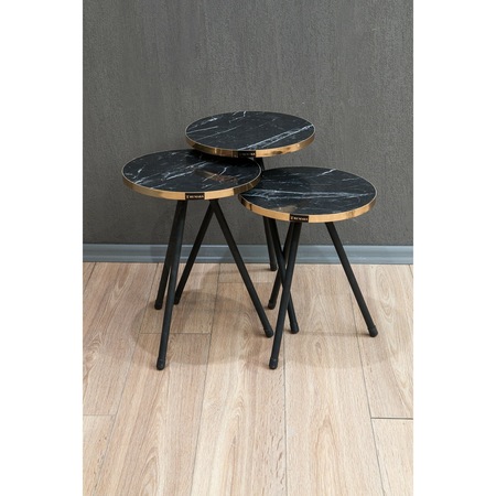 Set 3 masute cafea, 34 cm - eMAG.ro