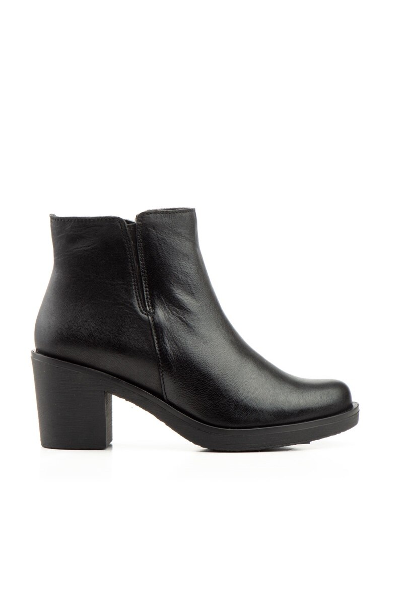 Botine din piele naturala cu toc patrat Jam 4150 Negru EU 39 - eMAG.ro