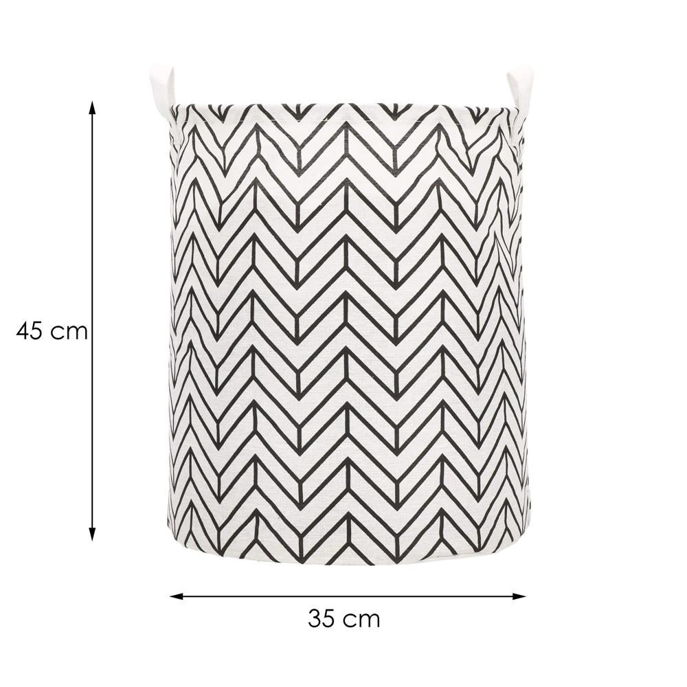 Cos depozitare haine sau jucarii, 45x35cm, bumbac si in, 55 l, alb ...