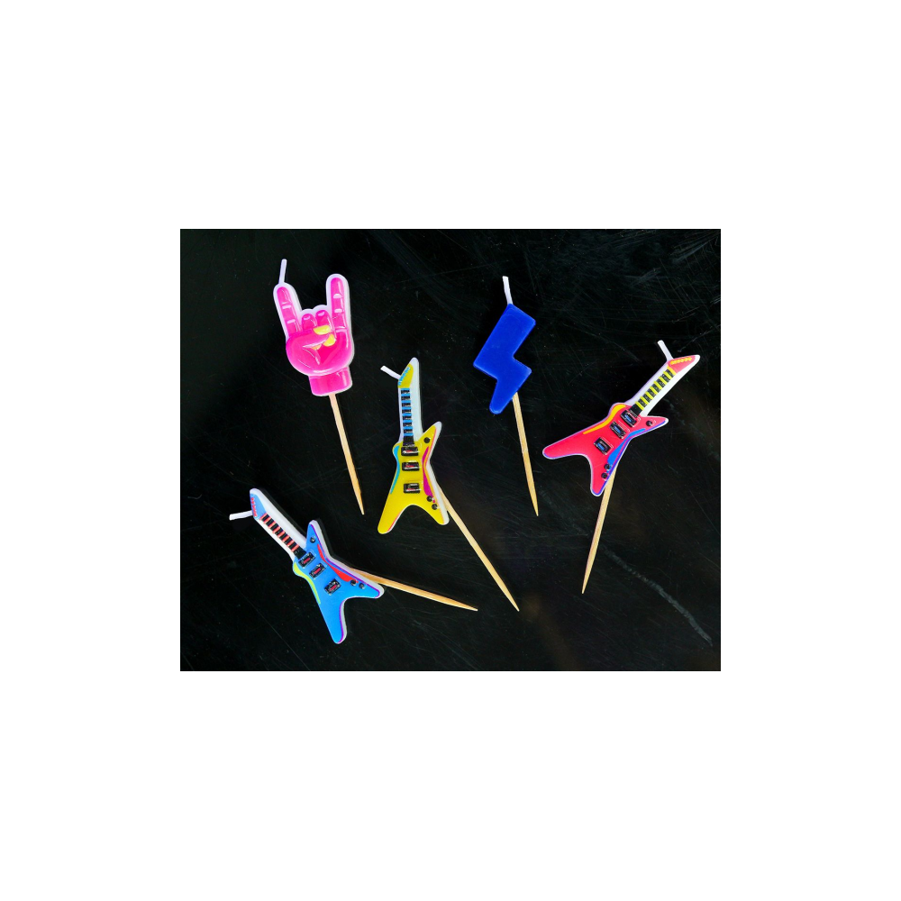 Set 5 lumanari tort, model chitara - eMAG.ro