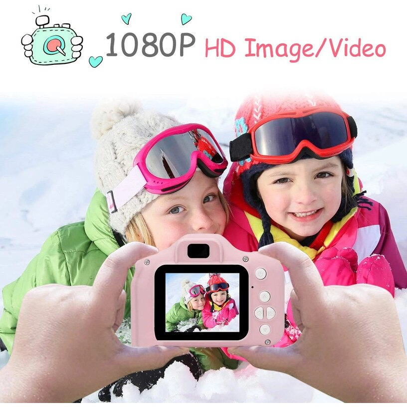 Camera foto digitala, 1080p, 2'', 8G, Roz - eMAG.ro