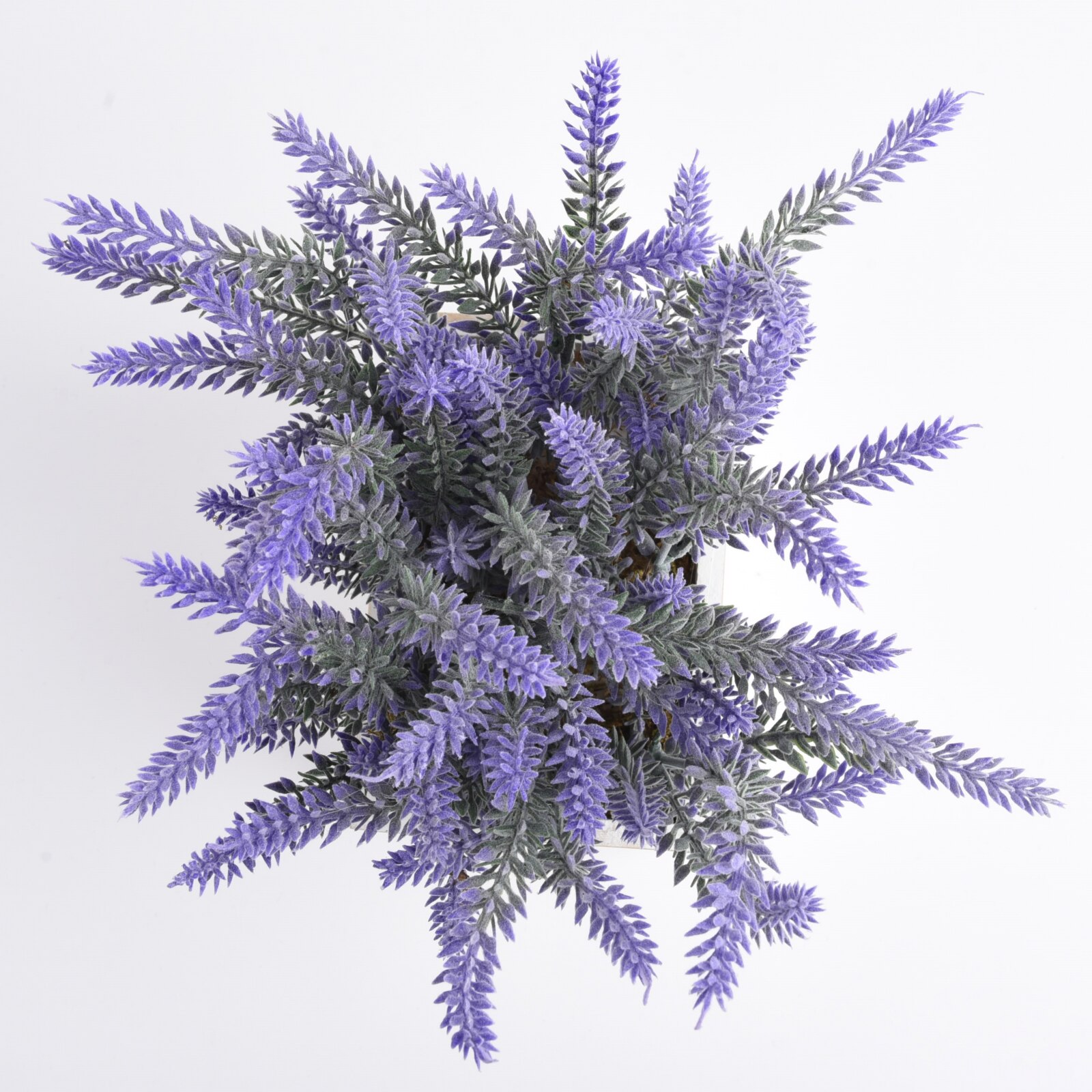 Set 2 Flori Artificiale de Lavanda in Ghiveci din Lemn, 25 x 15 x 10 cm ...