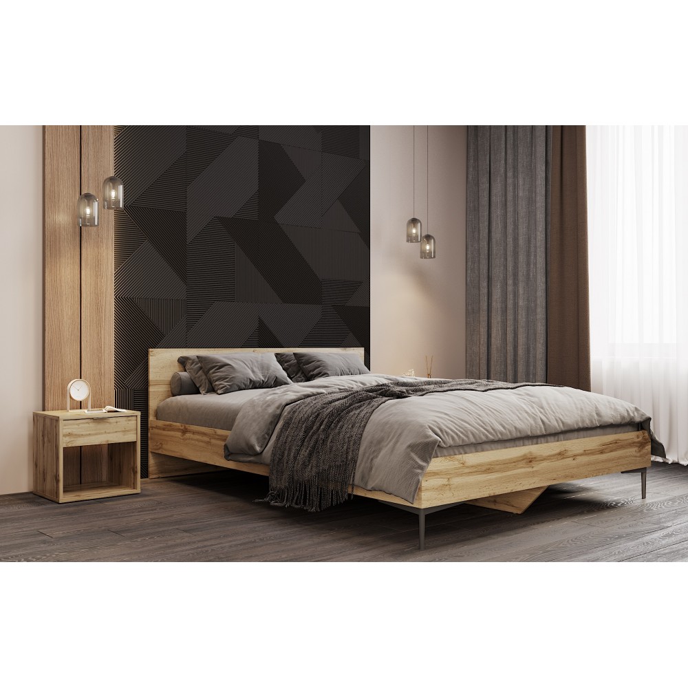 Set dormitor Chloe, 150x52x193, stejar - eMAG.ro