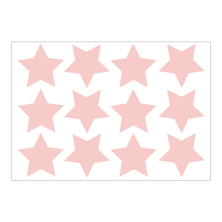 Sticker decorativ, Duragon,, Stelute, roz, 24 bucati, 10.5x9 cm - eMAG.ro