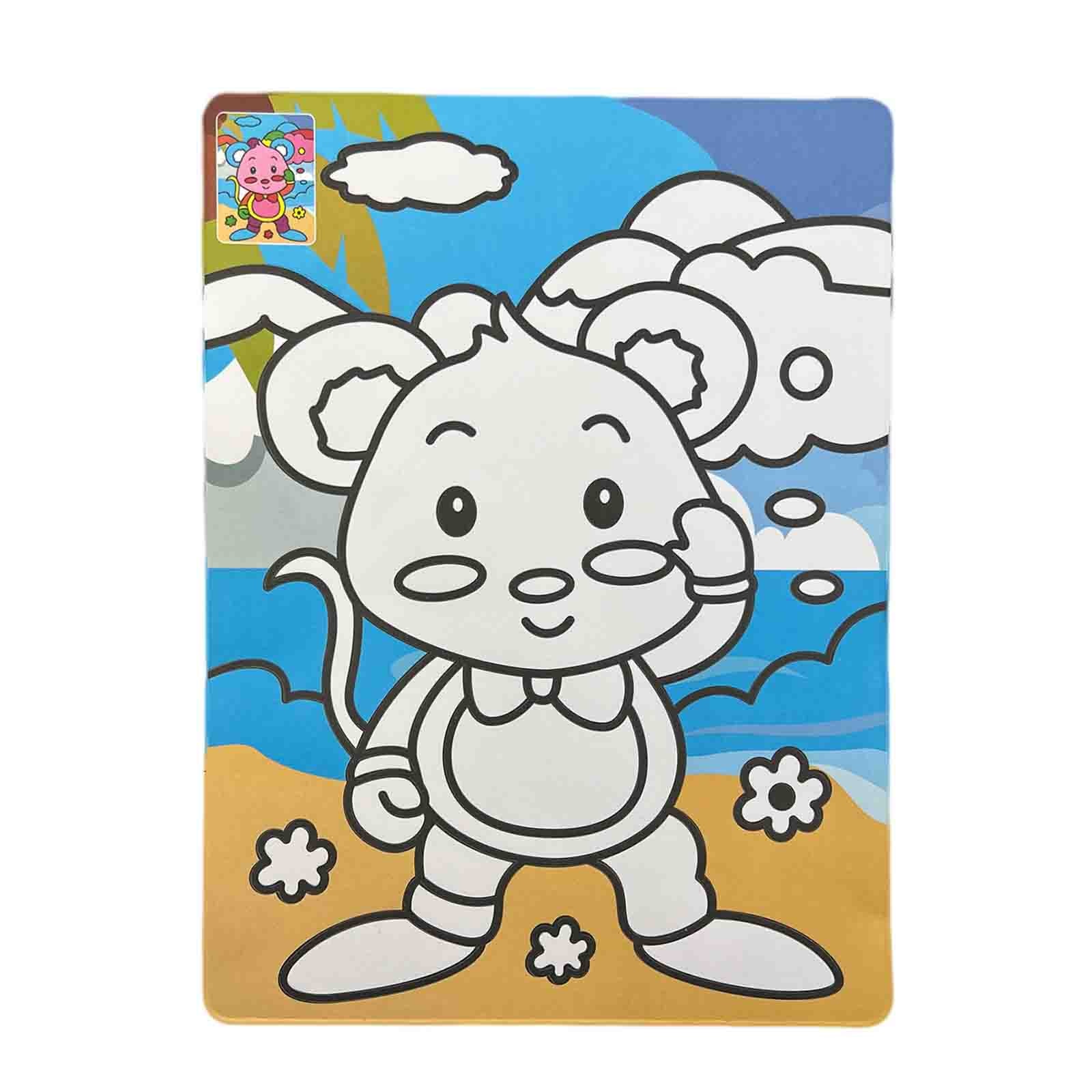 Rajzok színes homokkal, 9 szín, Soricel - eMAG.hu