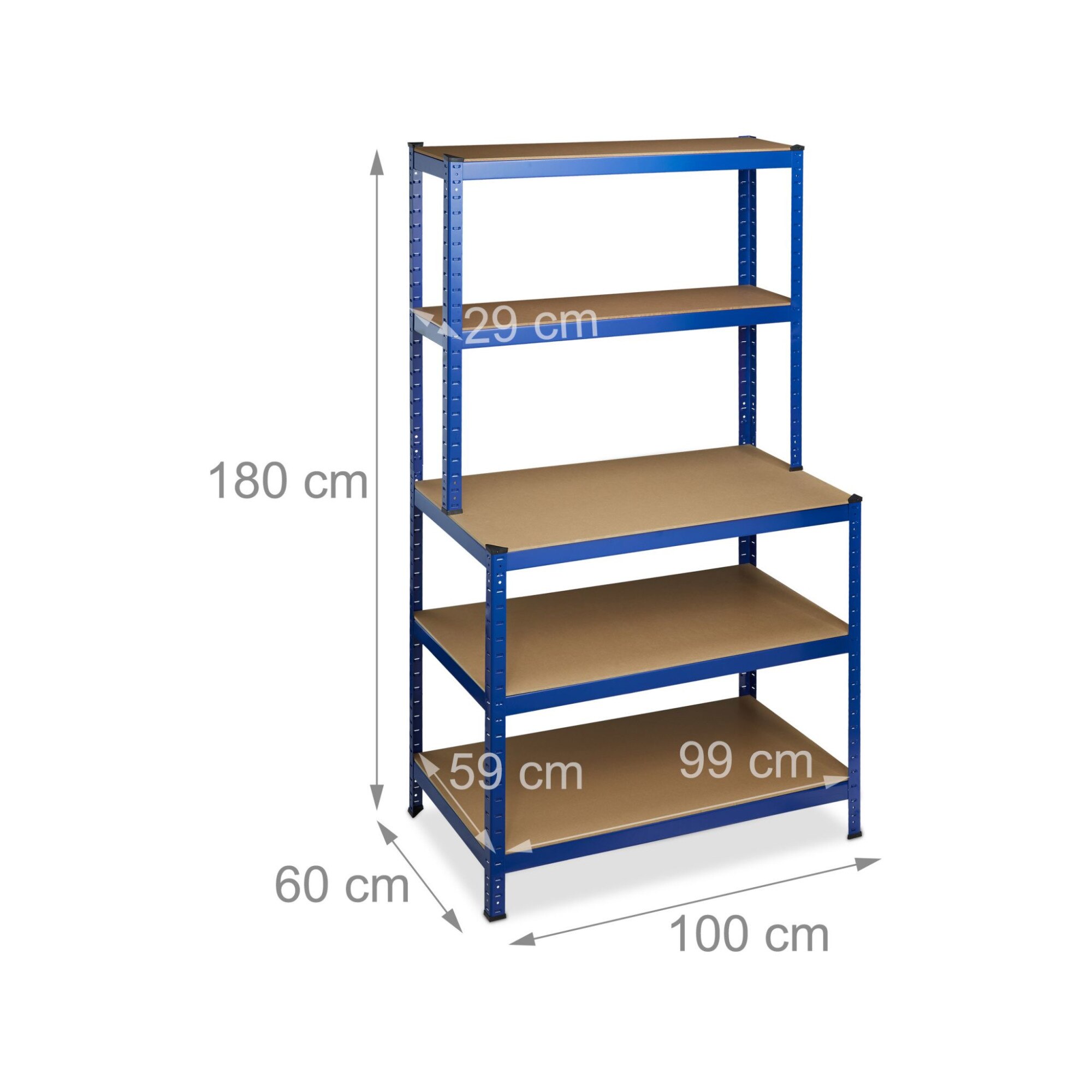 Raft metalic cu 5 polite, dimensiuni 180 x 100 x 60 cm, capacitate ...