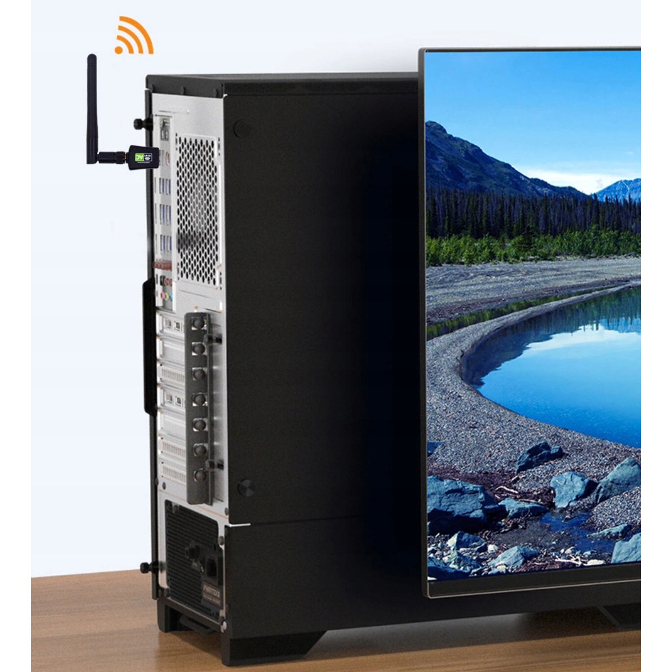 Placa de retea Wireless, USB, 600Mbps, 5Ghz, Negru - eMAG.ro