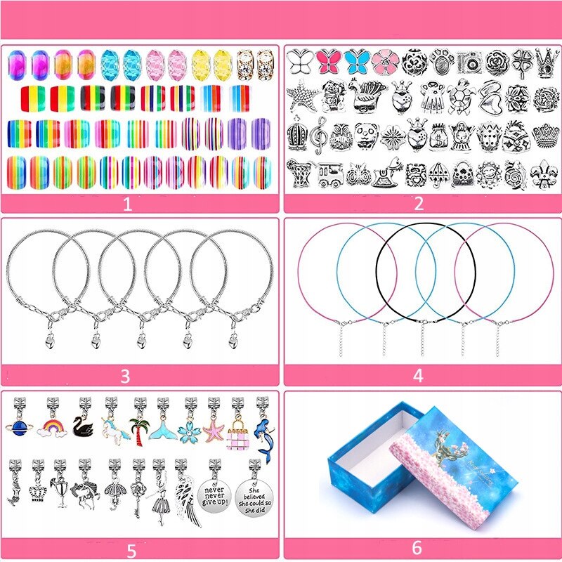 Set Creativ DIY Bratari, 90 buc, 6 ani, Multicolor - eMAG.ro