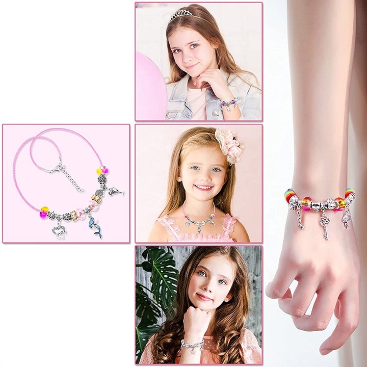 Set Creativ DIY Bratari, 90 buc, 6 ani, Multicolor - eMAG.ro