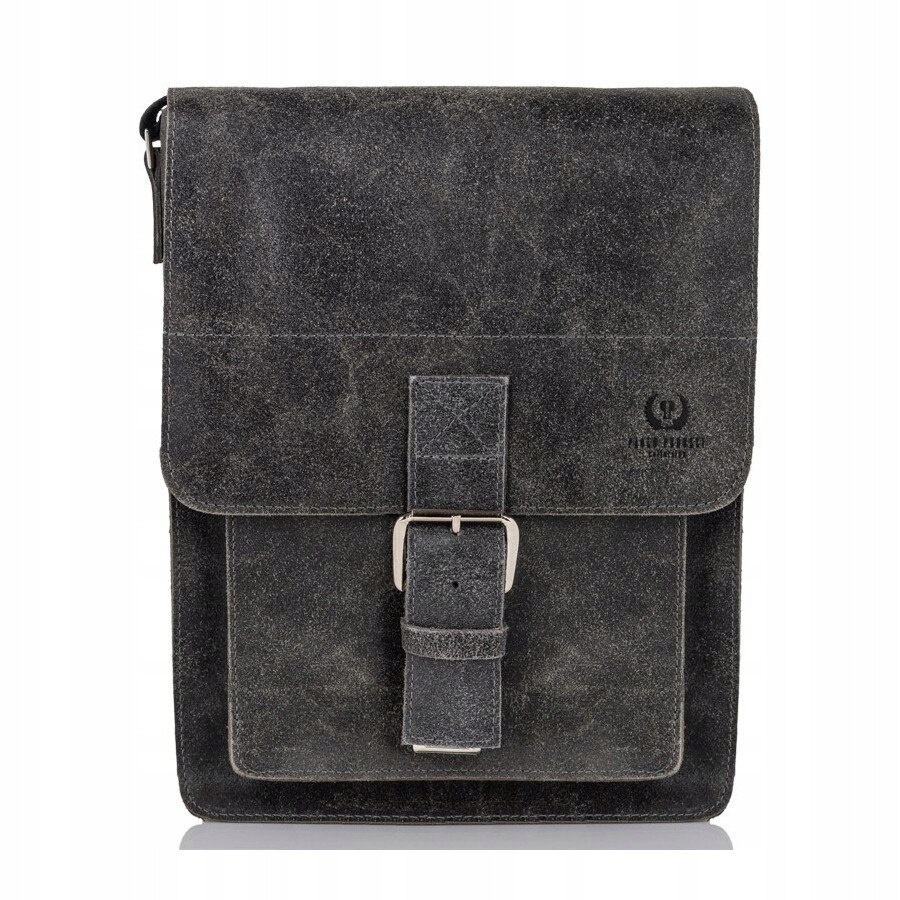 Paolo Peruzzi férfi táska, Natúr bőr, 31x25x8 cm, Szürke - eMAG.hu