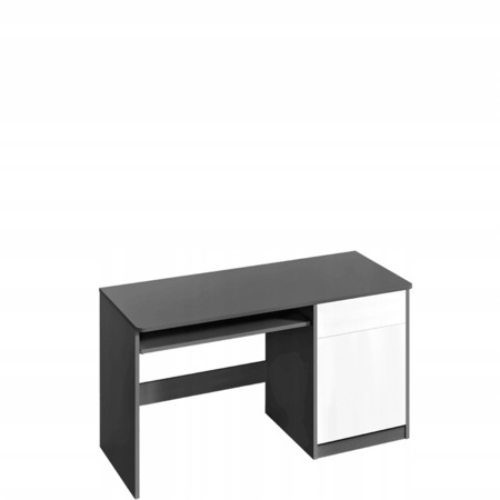 Birou, PAL, 75.5x130x55 cm, Alb/Negru - eMAG.ro