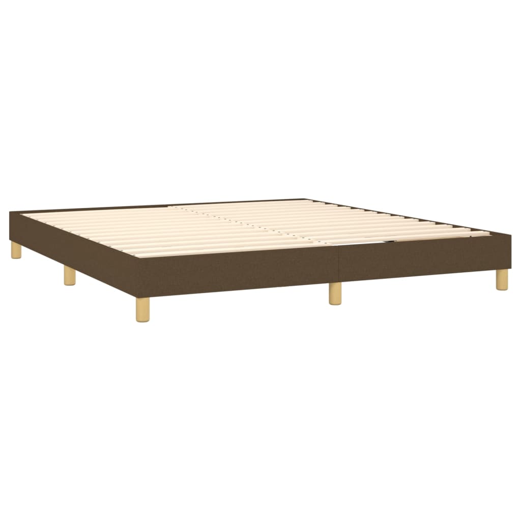 Cadru de pat box spring, maro inchis, 160x200 cm, textil, 25 kg - eMAG.ro