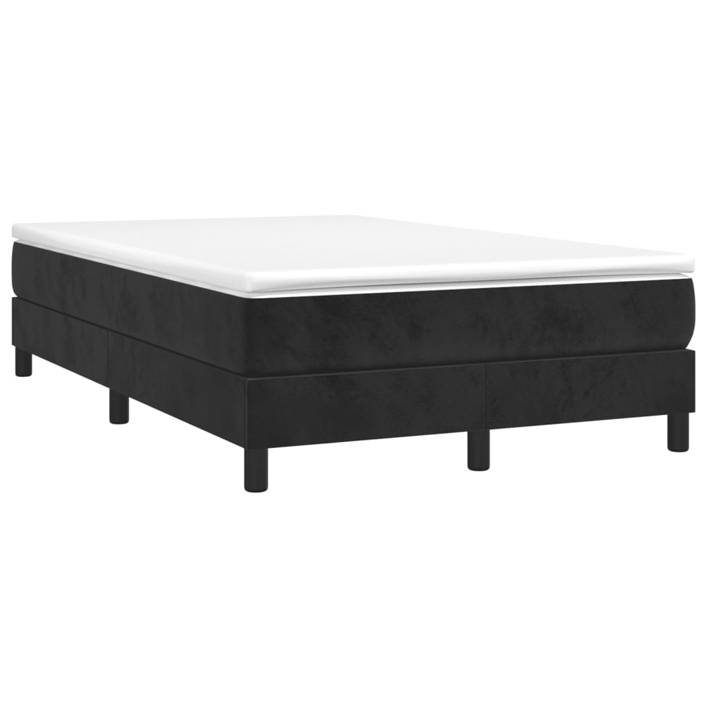 Cadru de pat box spring vidaXL, negru, 120x200 cm, catifea, 20 kg - eMAG.ro