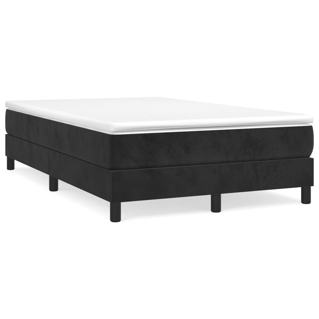 Cadru de pat box spring vidaXL, negru, 120x200 cm, catifea, 20 kg - eMAG.ro