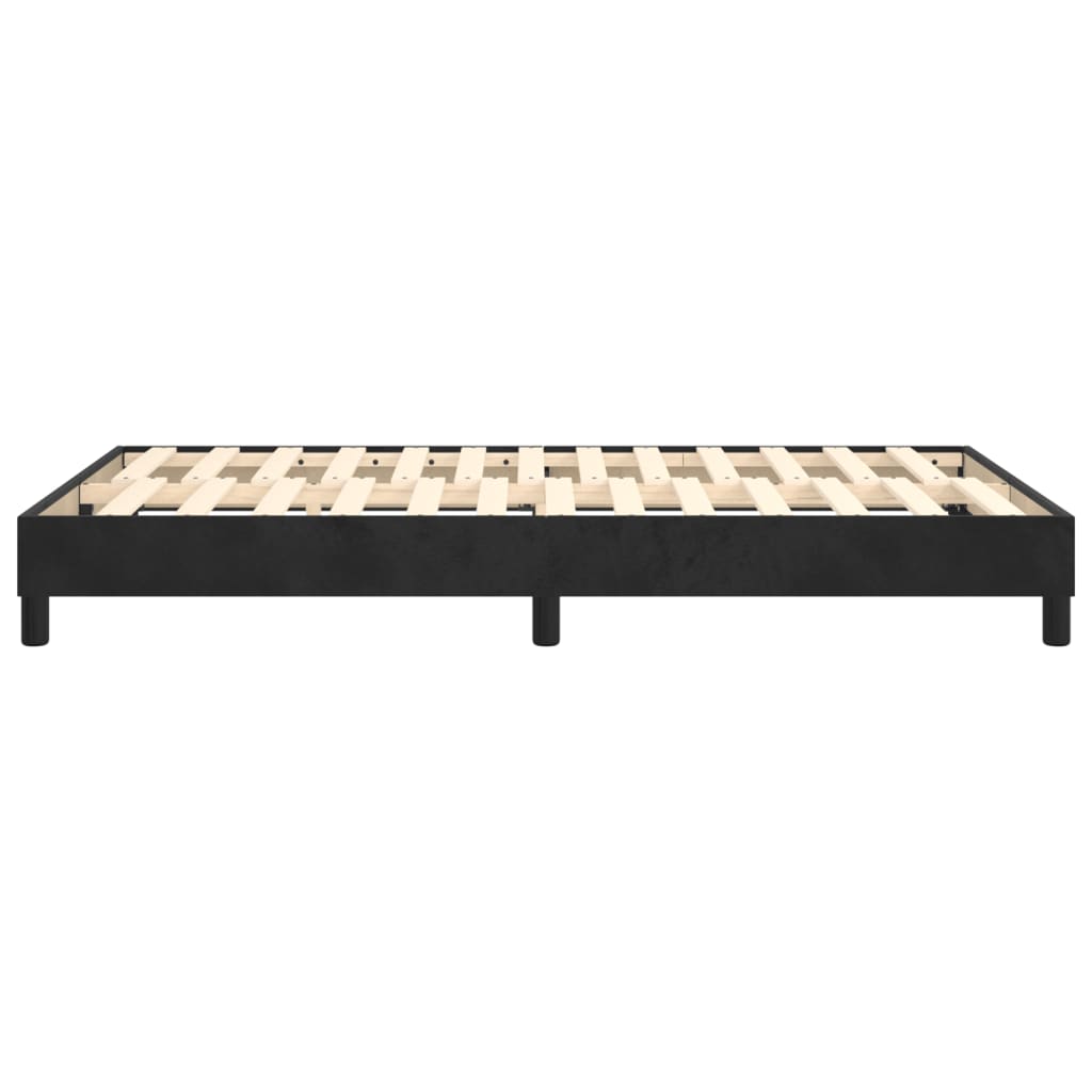 Cadru de pat box spring vidaXL, negru, 120x200 cm, catifea, 20 kg - eMAG.ro