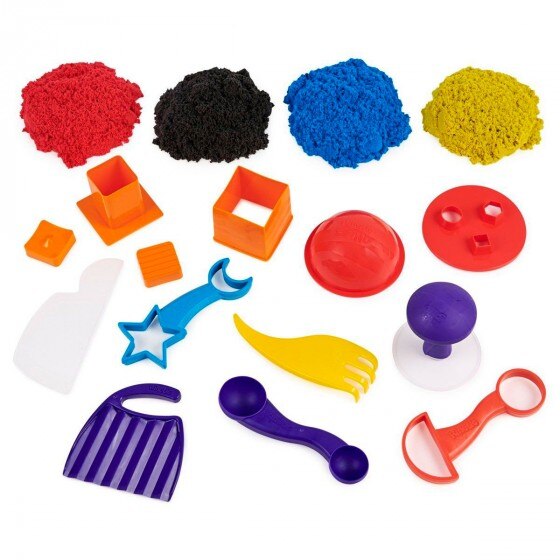 Nisip Kinetic Fabrica 4 culori cu accesorii 907g - eMAG.ro