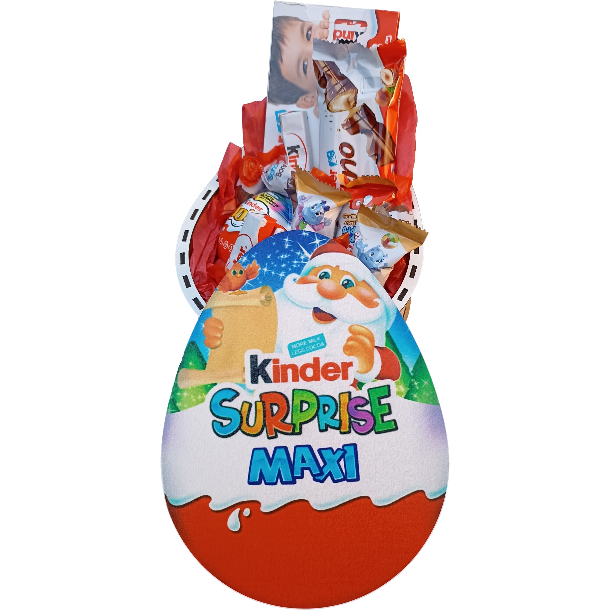 Cutie din lemn pentru dulciuri Kinder M1, Cadou, Craciun - eMAG.ro