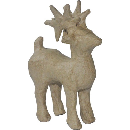 Figurina Ren din carton, machetat, pentru pictat, 13x 8cm - eMAG.ro