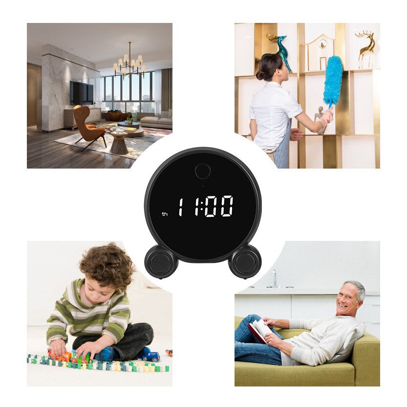 Camera Spion Ascunsa in Ceas Desteptator, Dispozitiv spionaj Wi-FI, HD ...