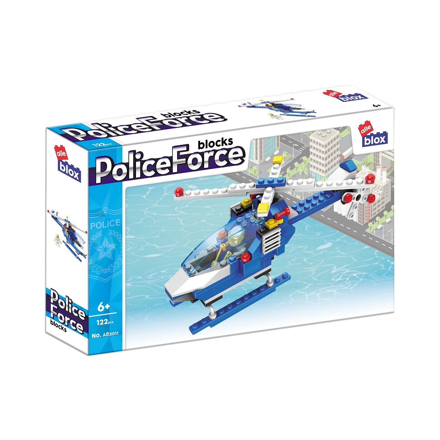 Set constructie elicopter de politie Alle Blox, 122 piese plastic - eMAG.ro
