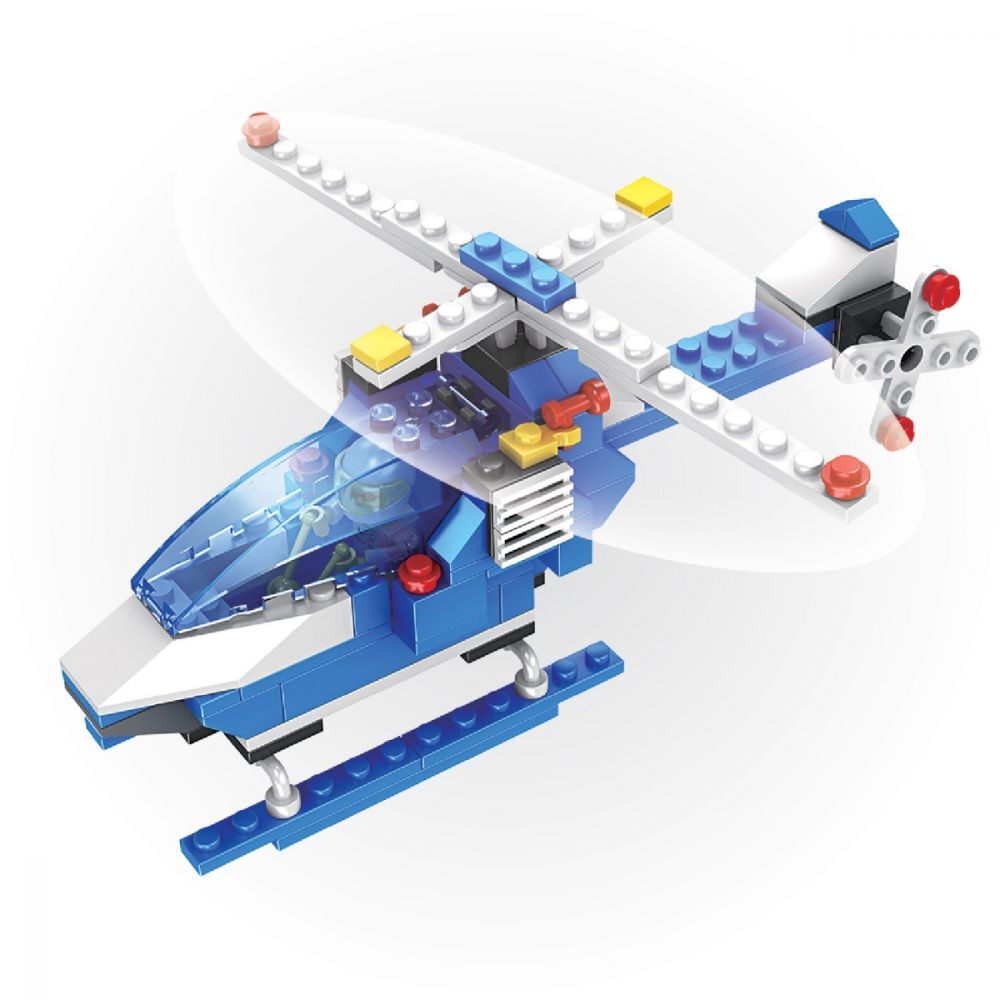 Set constructie elicopter de politie Alle Blox, 122 piese plastic - eMAG.ro