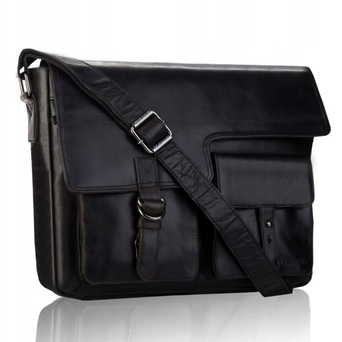 Geanta barbati Betlewski, pentru laptop, Piele naturala, 39x15x29 cm ...