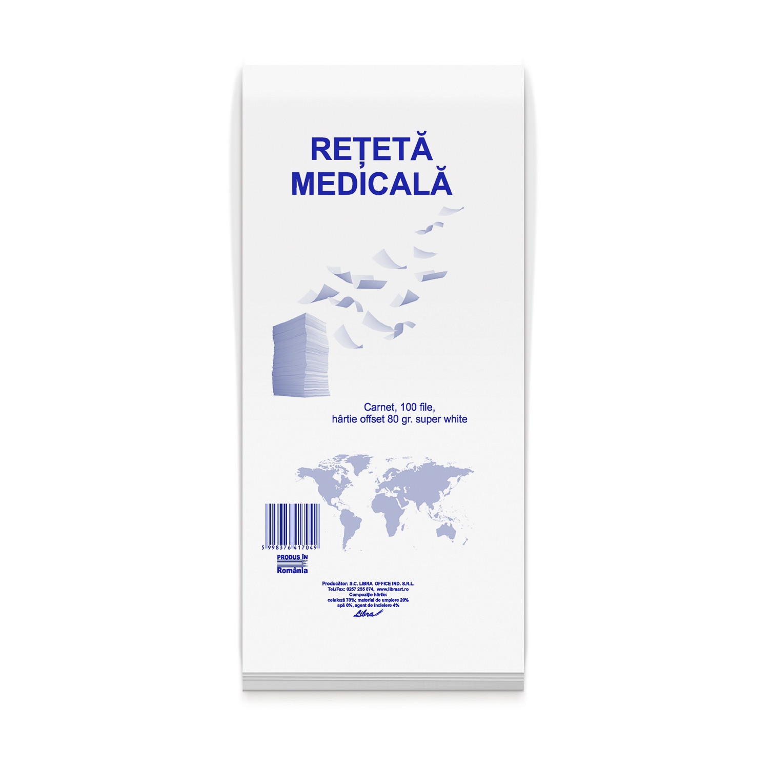 Reteta medicala 100 file, format 7x15 cm - eMAG.ro