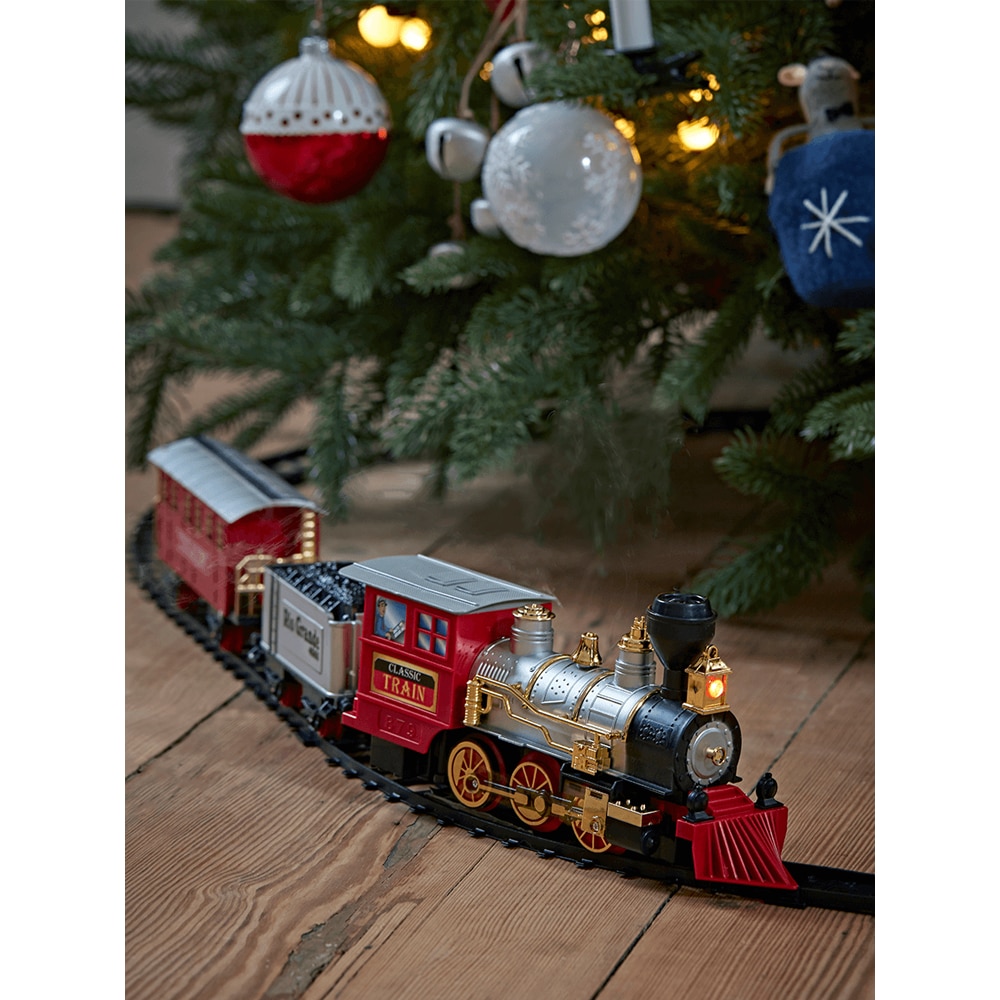 Circuit Tren Electric Gigant, 365cm, 24 piese, cu lumini si sunete ...