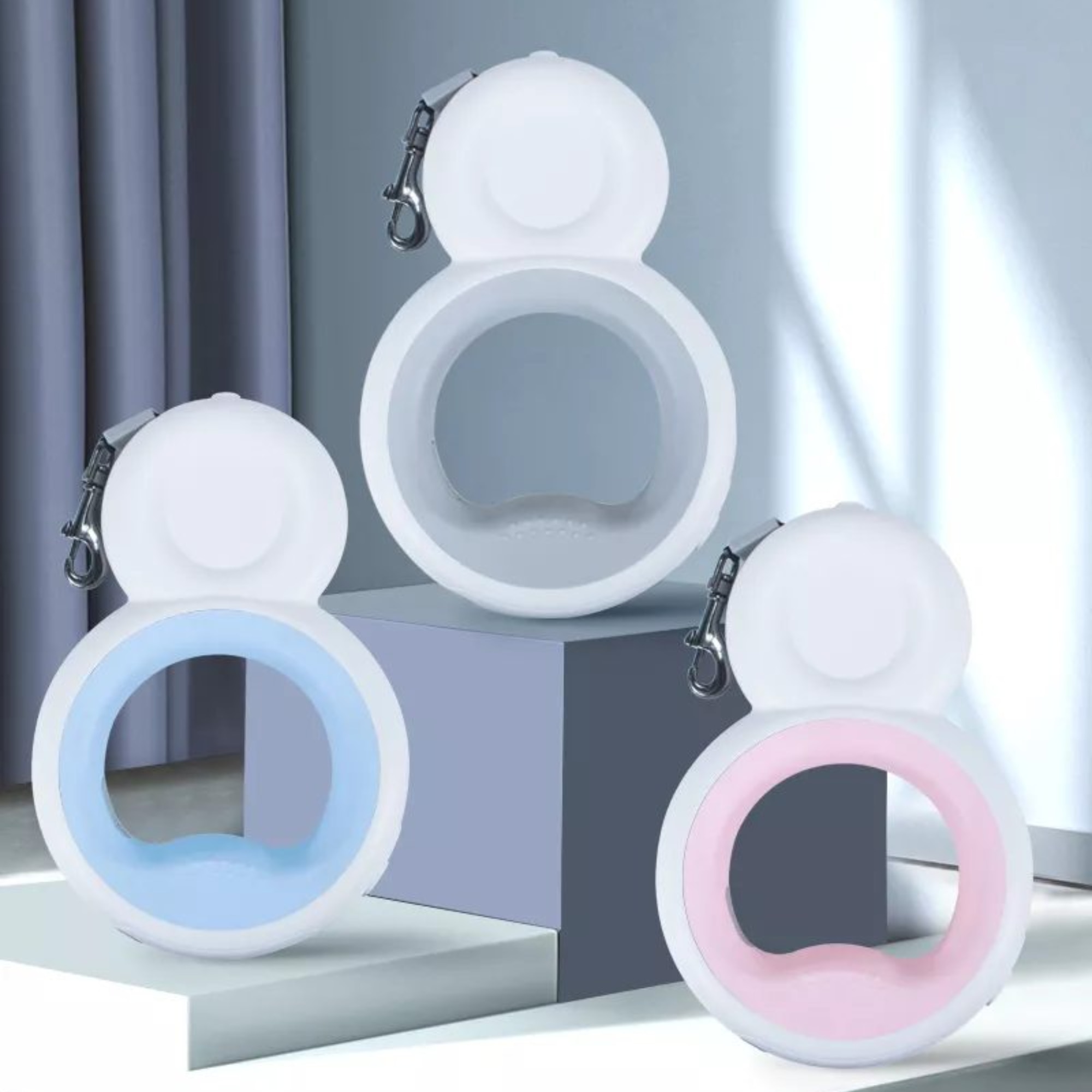 Lesa Ergonomica Hands Free Retractabila, pentru Caini si Pisici, cu ...