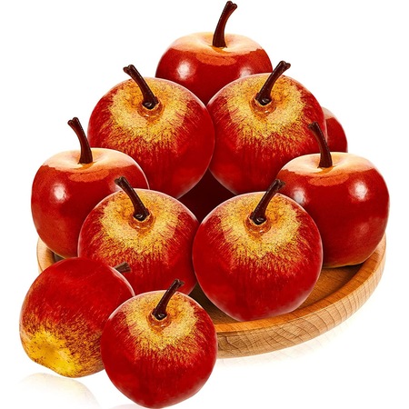 Set 12 Bucati Mere Rosii Artificiale din Plastic pentru Decor - eMAG.ro