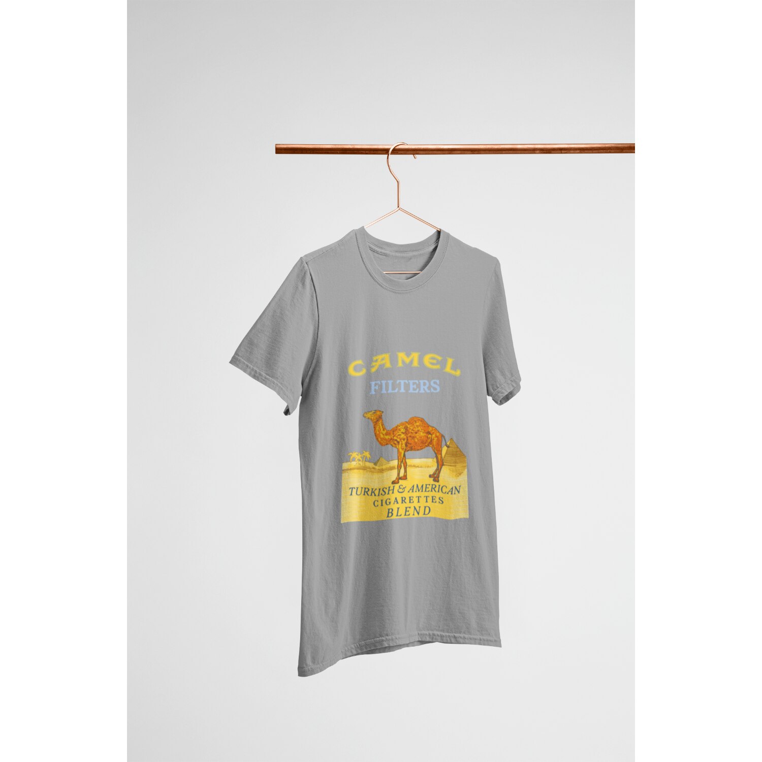 Tricou barbati personalizat, Gri, Tigari Camel, L - eMAG.ro