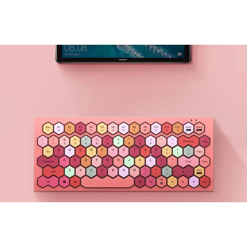 Tastatura wireless MOFII Phoenix BT, 83 taste, Bluetooth 5.10, Roz ...