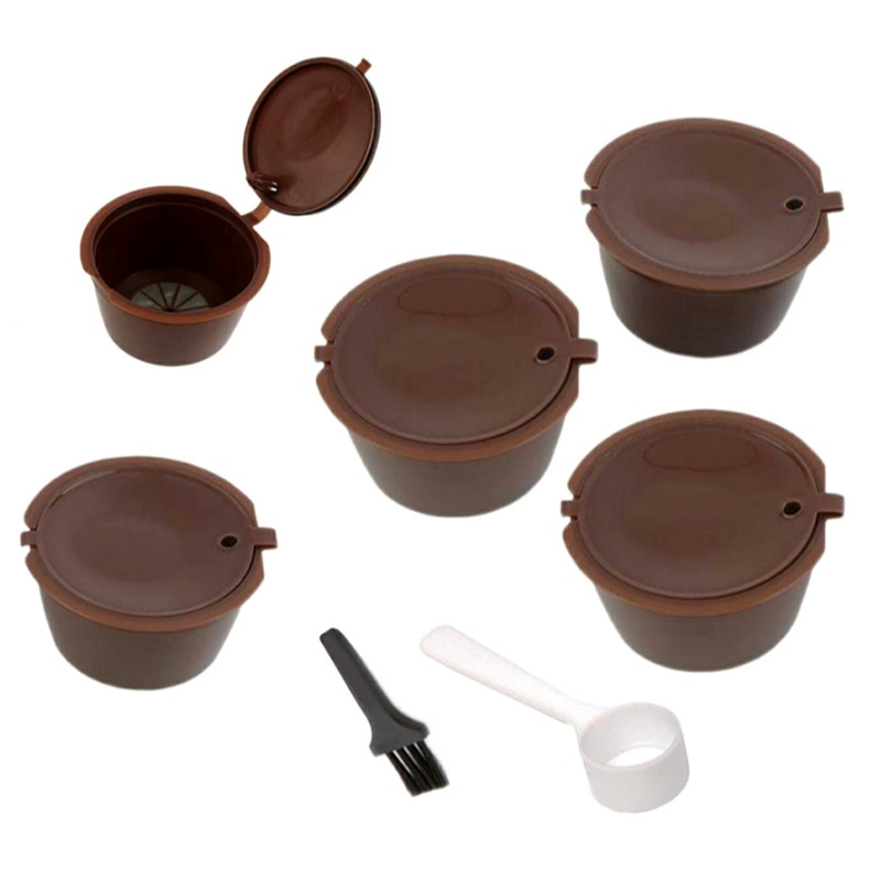 Set 5 capsule de cafea reincarcabile compatibile cu aparatul Dolce ...