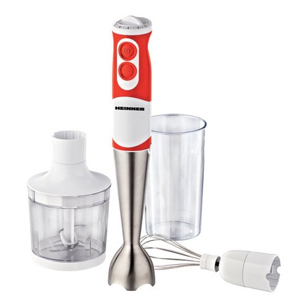 Mixer vertical Heinner Multifunction HBX-500, 500 W, 5 Viteze, Alb/Rosu ...