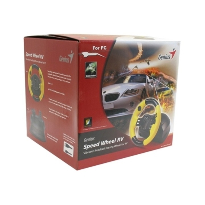 Volan Genius Speed Wheel RV, Turbo, pedale, vibratii, USB - eMAG.ro