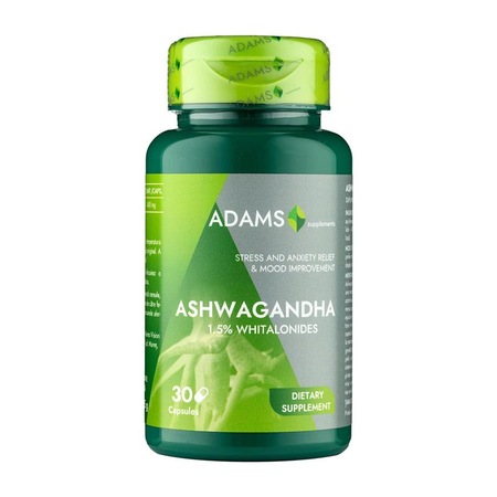 Ashwagandha 400 miligrame 30 capsule Adams Vision - eMAG.ro