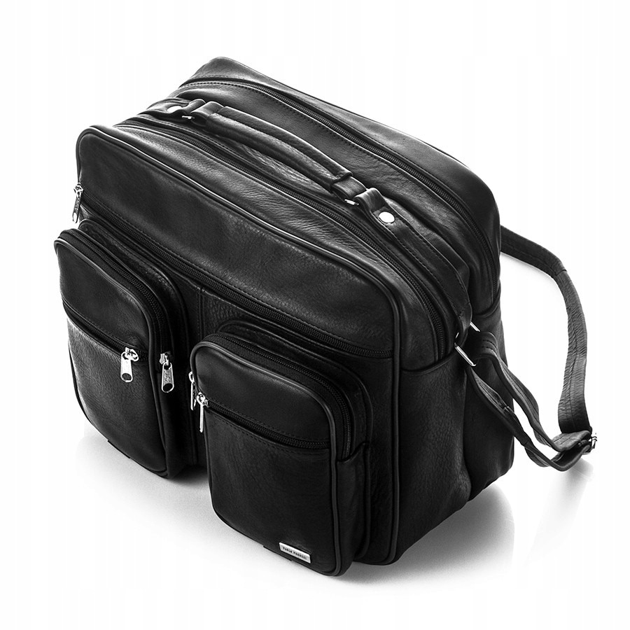 Geanta de umar barbati Paolo Peruzzi, Piele naturala, 32x27x15 cm ...