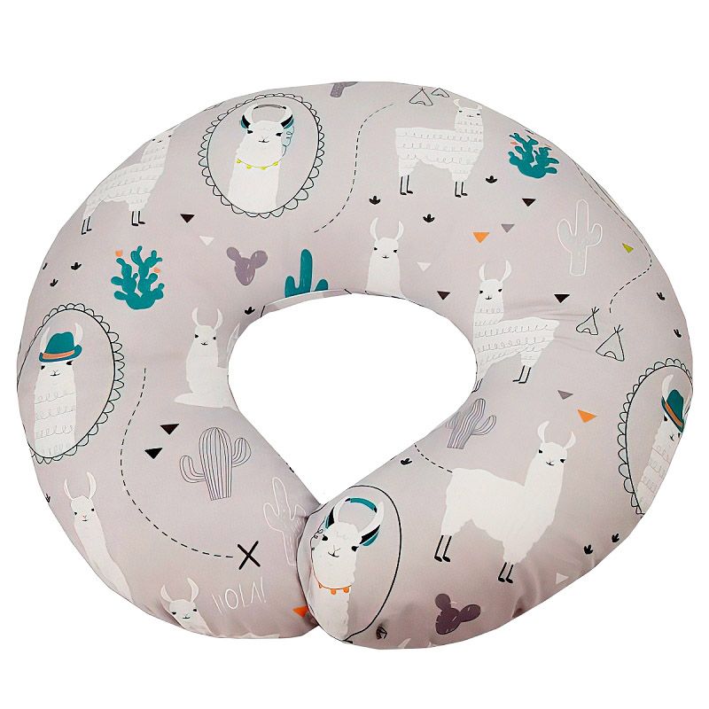 Perna pentru alaptare, husa din bumbac, fibre din silicon, 60X60 cm ...